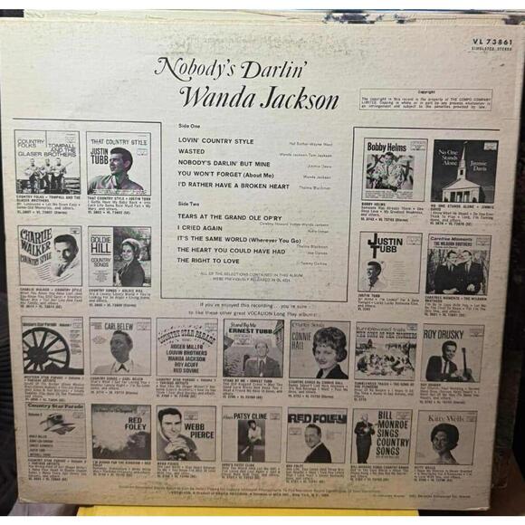 Media | Wanda Jackson Nobodys Darlin Vinyl Record Vg Ab12 | Poshmark